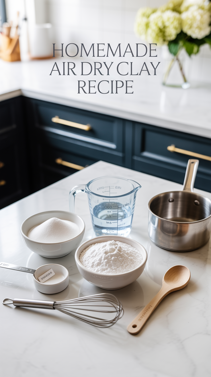 How to Make Air Dry Clay at Home (Easy Homemade Clay Recipe)
